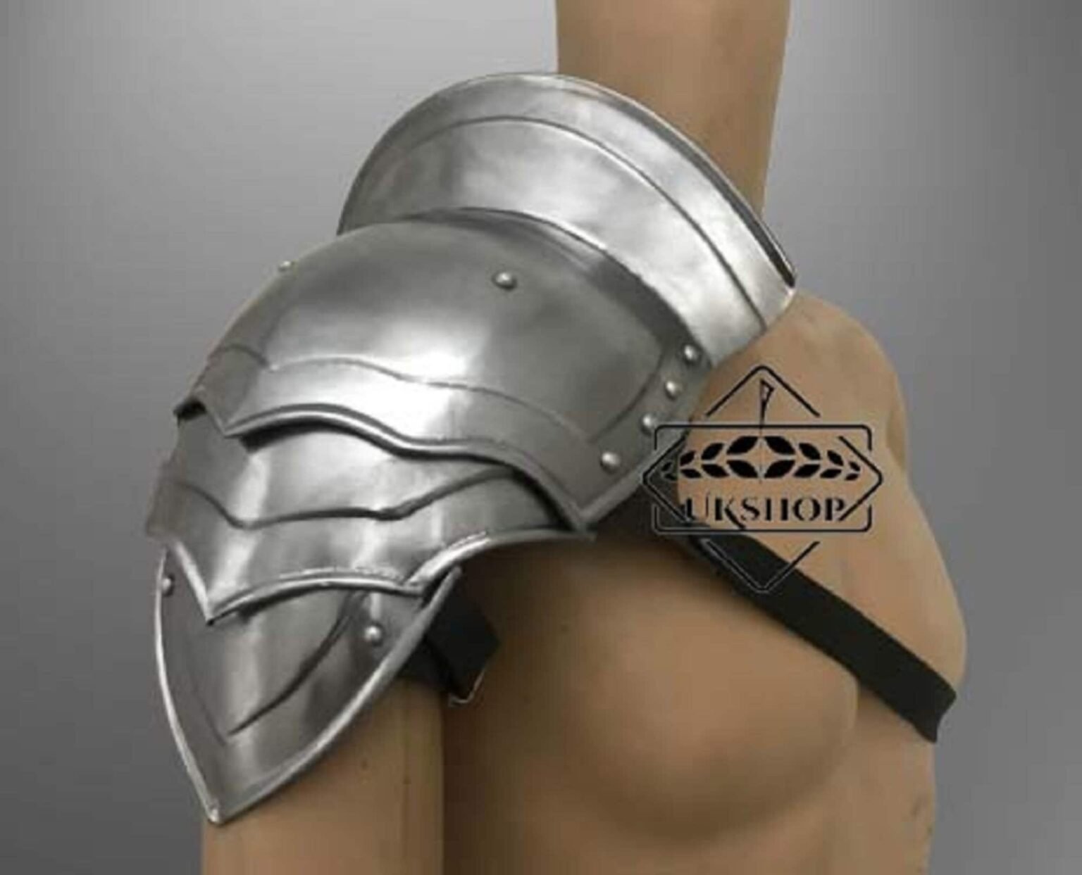 Steel armor pauldron for gladiator metal cosplay shoulder LARP fantasy ...