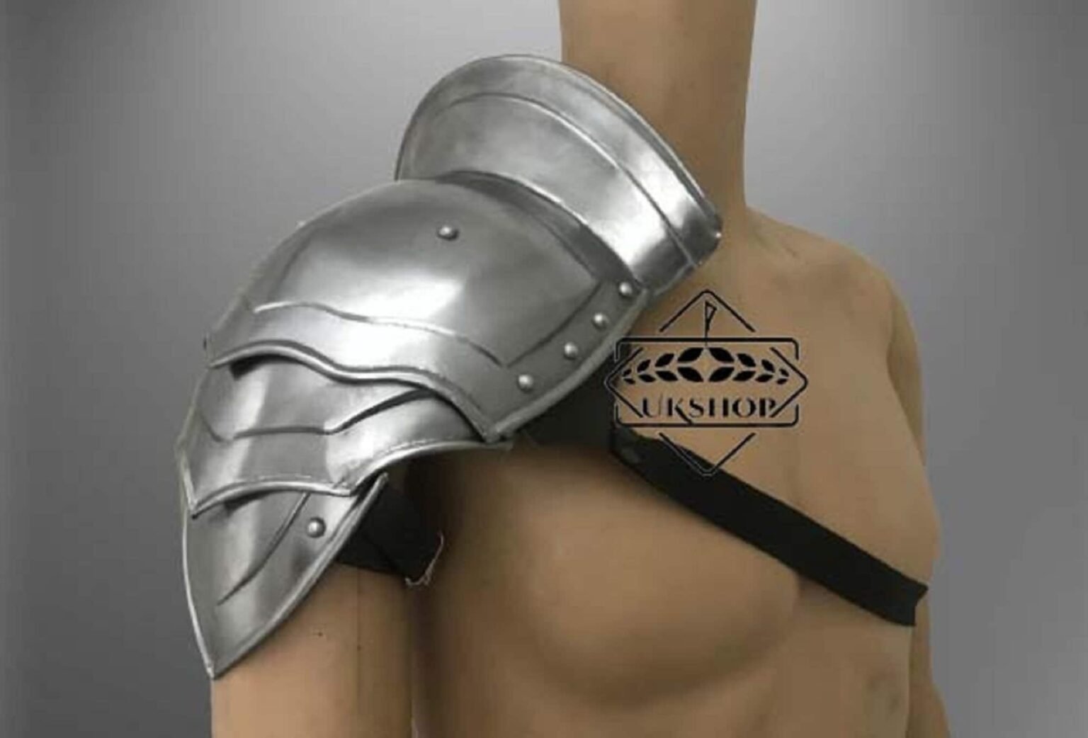 Steel armor pauldron for gladiator metal cosplay shoulder LARP fantasy ...