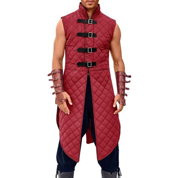 Medieval Gambeson Red Padded Armor - uketsyshop.com